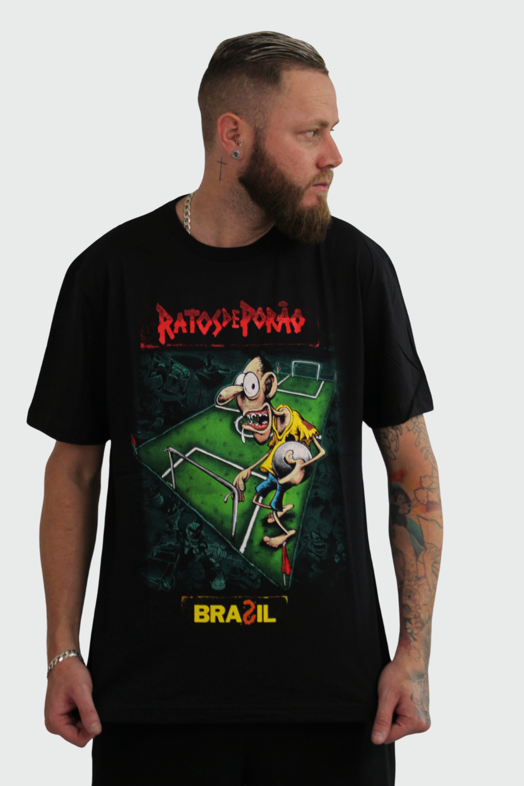 Camiseta Manga Curta Ratos De Porão Brasil – Consulado do Rock - Lojista