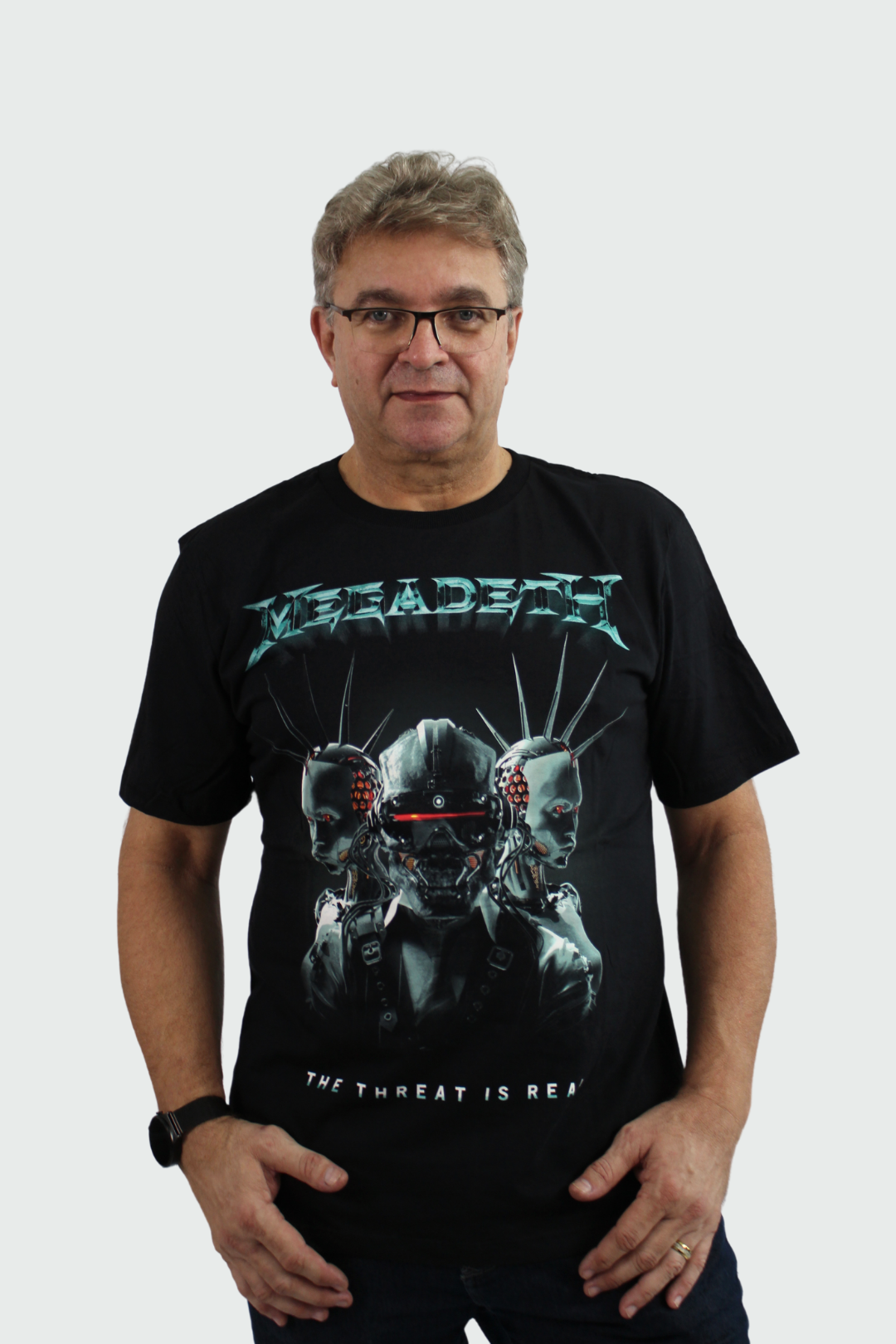 Camiseta Manga Curta Megadeth The Threats Is Real – Consulado do Rock ...
