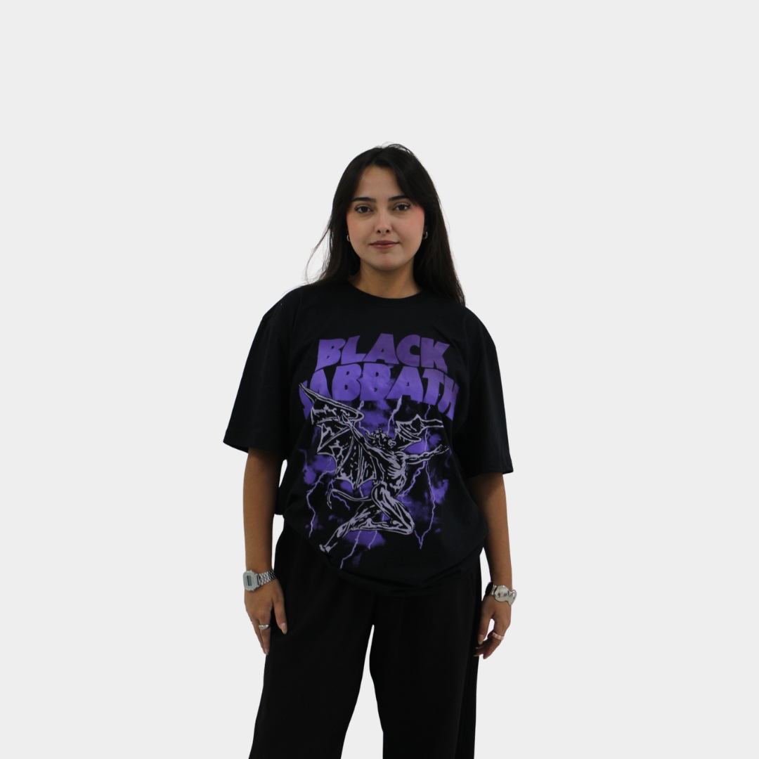 Camiseta Black Sabbath Henry Purple Preta Oficial | Consulado do Rock ...